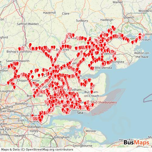 First Essex Bus Routes And Schedules In Chelmsford