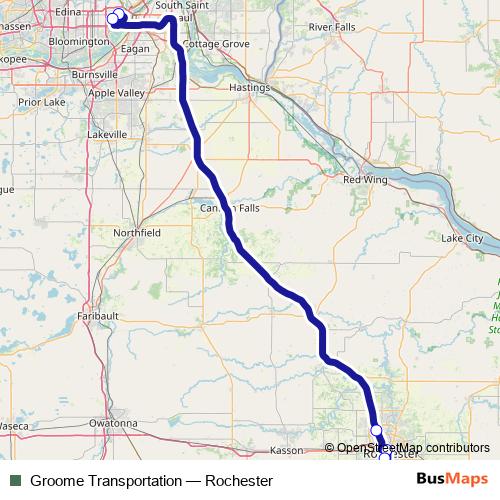 Groome Transportation (Rochester) Bus, route scheme and schedule, Rochester