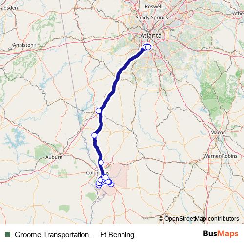 Bus Groome Transportation Schedule & Stops in Columbus