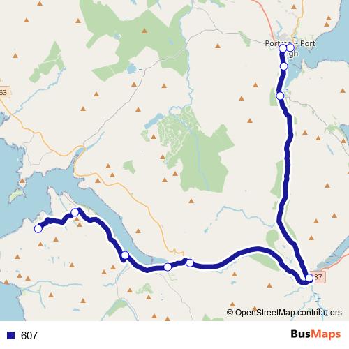 Bus 607 Schedule & Stops in Portree